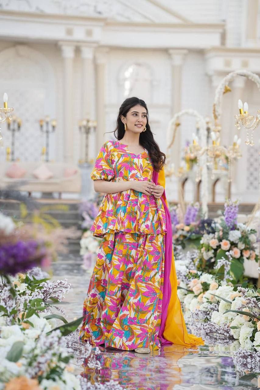 MULTI COLOUR SHARARA SET – Yashuura
