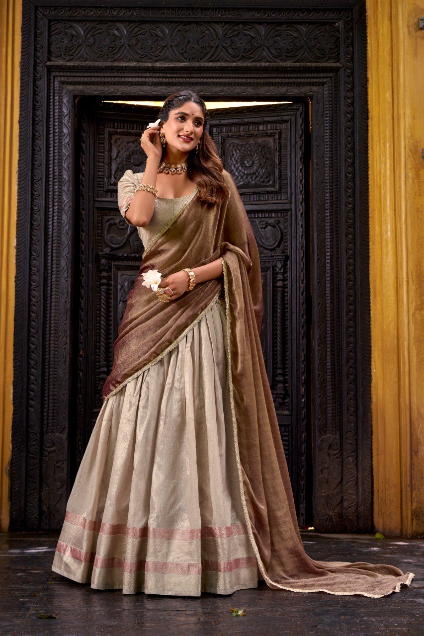 Pure Chanderi Bandhej Print With Lace Touch Up – Yashuura